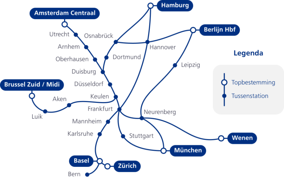 ICE International: trein Den Haag - Düsseldorf » Goedkoop-treinkaartje.nl